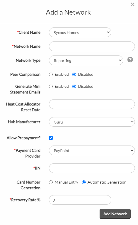 Adding a Network – Mabdeck Support
